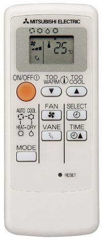 Mitsubishi Electric heat pump remote control - how it works